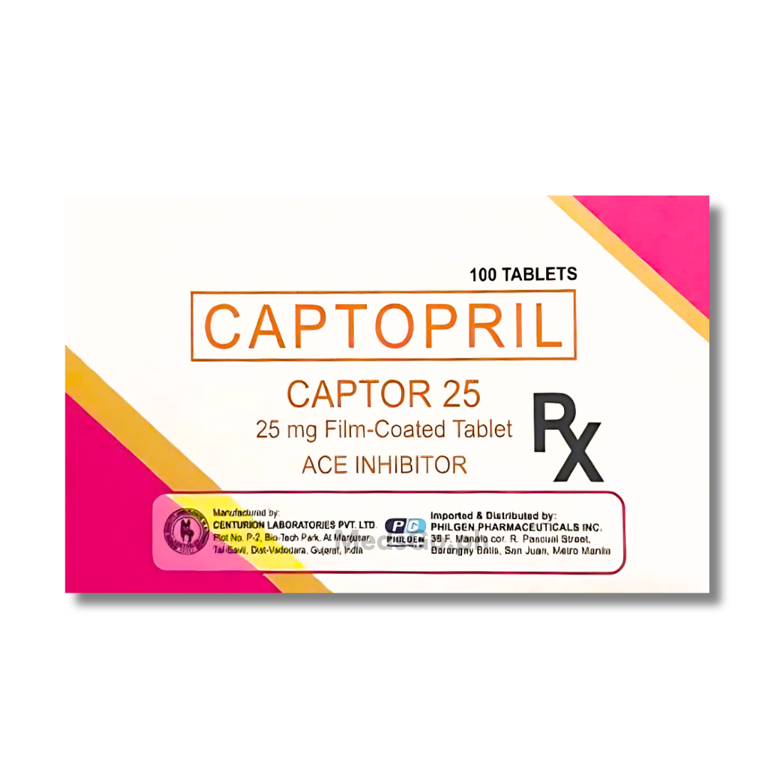 CAPTOR 25 Captopril 25mg - 1 Box x 100 Tablets price in the Philippines ...