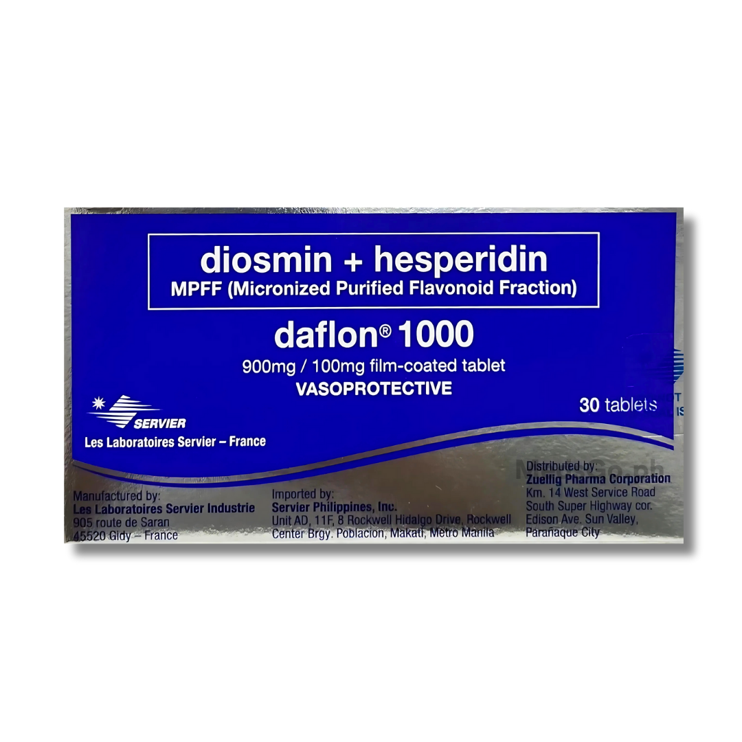 DAFLON 1000 - 1 Tablet - Diosmin / Hesperidin 900mg / 100mg price in ...