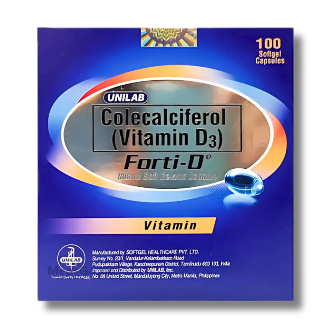 FORTI-D Colecalciferol (Vit. D3) 800IU - 1 Box x 100 Capsules price in ...