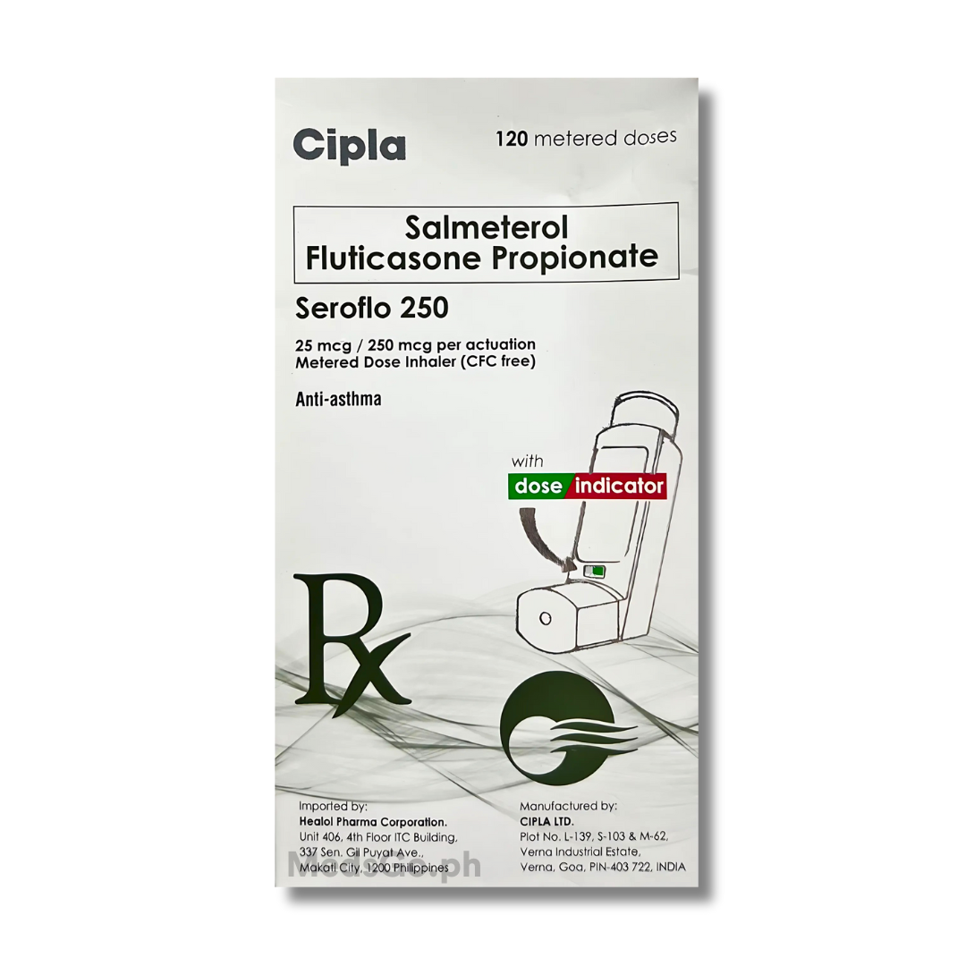 SEROFLO 250 Salmeterol / Fluticasone Propionate 25mcg / 250mcg Inhaler ...