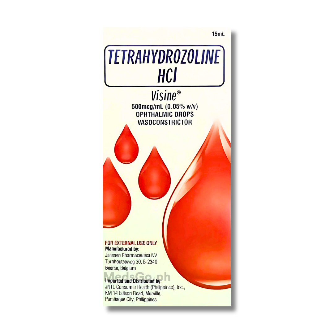 VISINE Tetrahydrozoline Hydrochloride 500mcg / mL Ophthalmic Drops 15mL ...