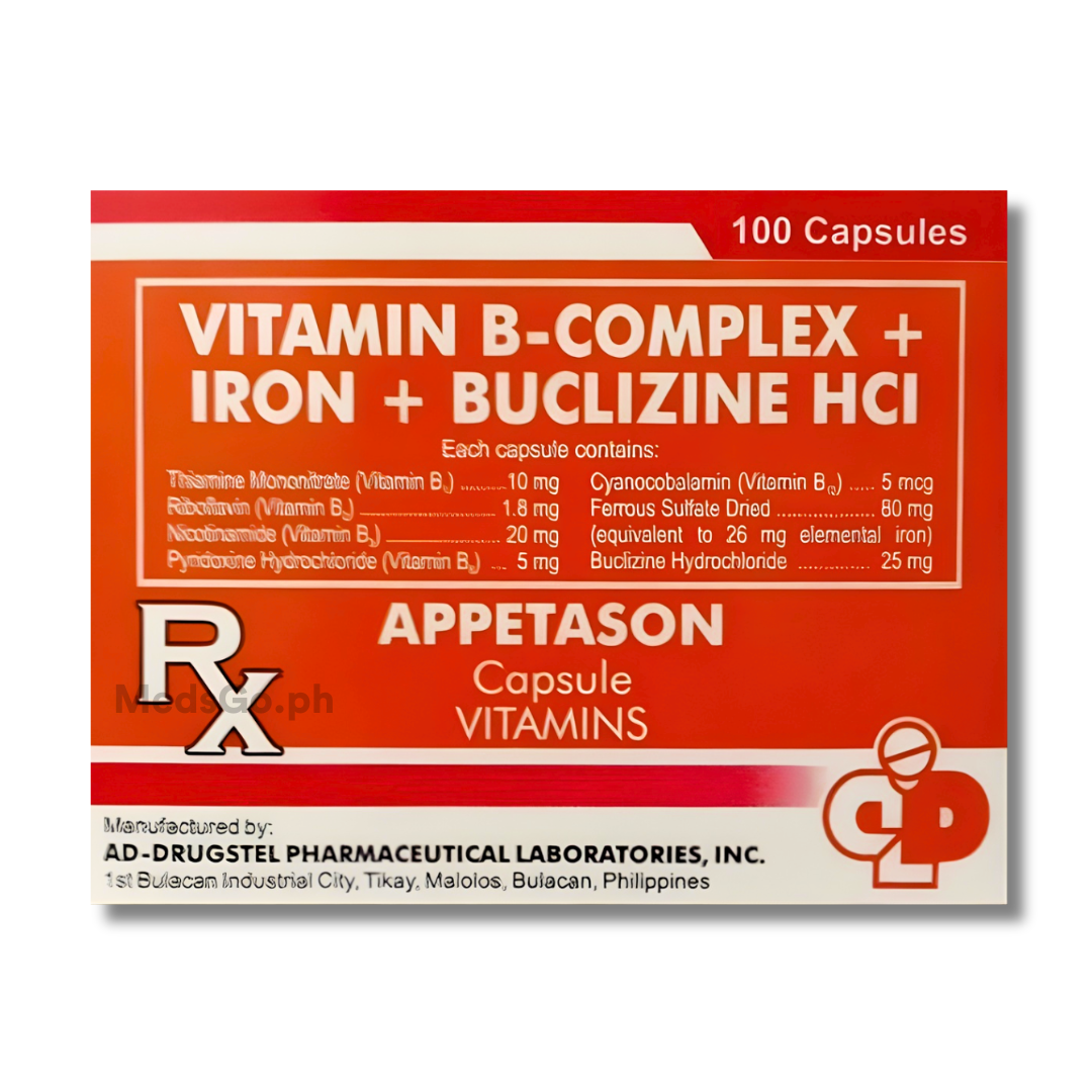 APPETASON Vitamin B Complex / Iron / Buclizine - 1 Capsule price in the ...