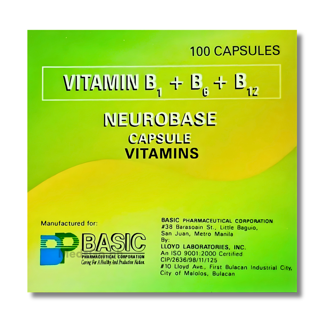 NEUROBASE Vitamin B Complex 100mg / 5mg / 50mcg - 1 Capsule price in ...