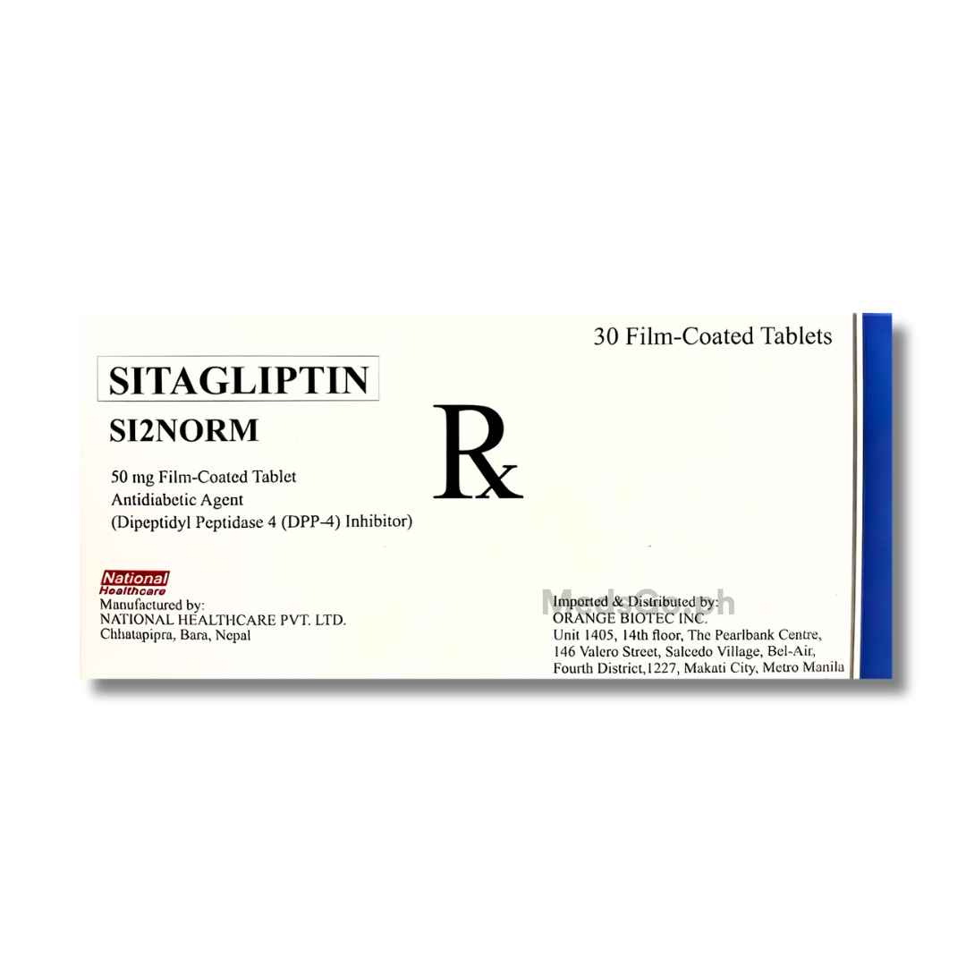 SI2NORM Sitagliptin 50mg - 1 Tablet price in the Philippines | MedsGo ...