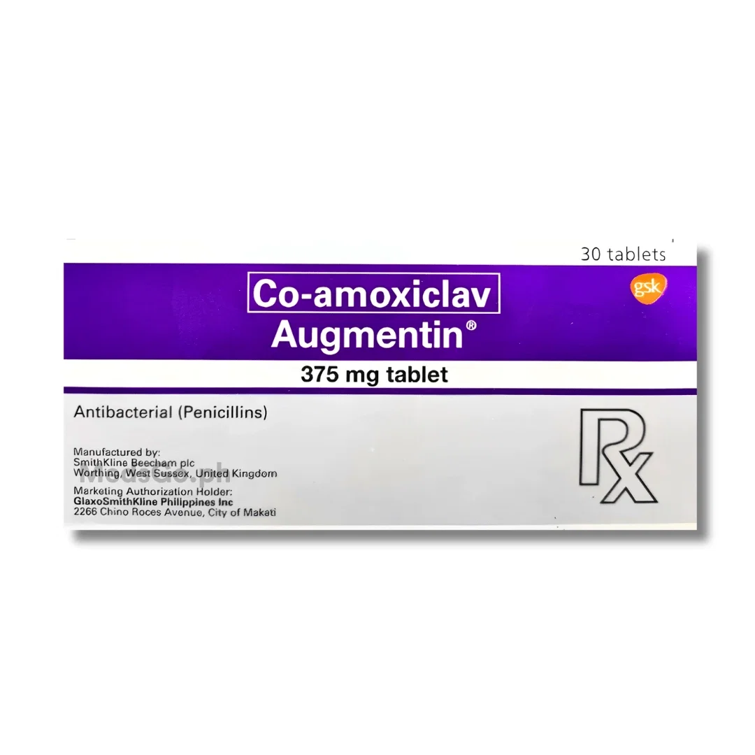AUGMENTIN Co-Amoxiclav 375mg - 1 Box x 30 Tablets price in the ...