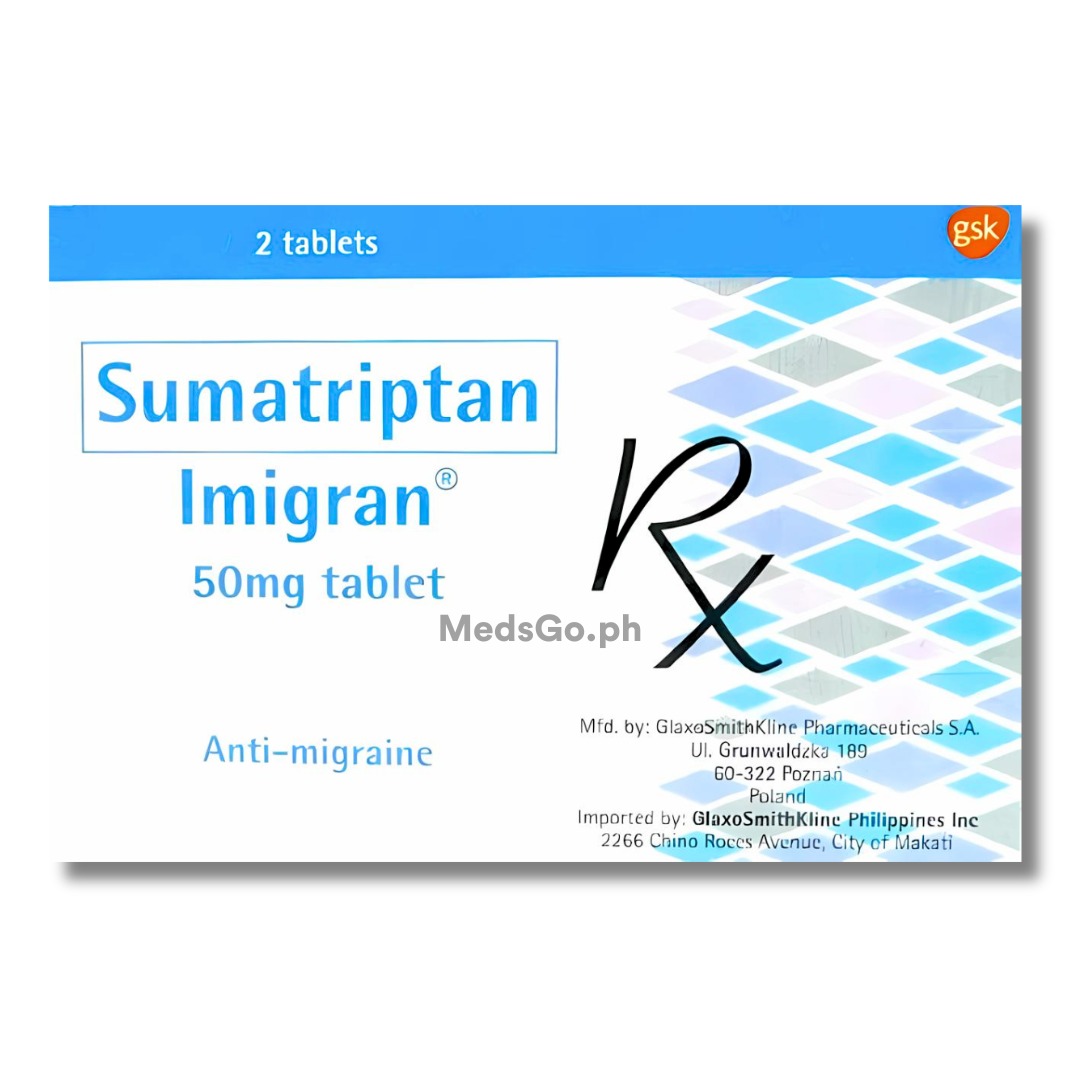 IMIGRAN Sumatriptan 50mg - 1 Box x 2 Tabs price in the Philippines ...