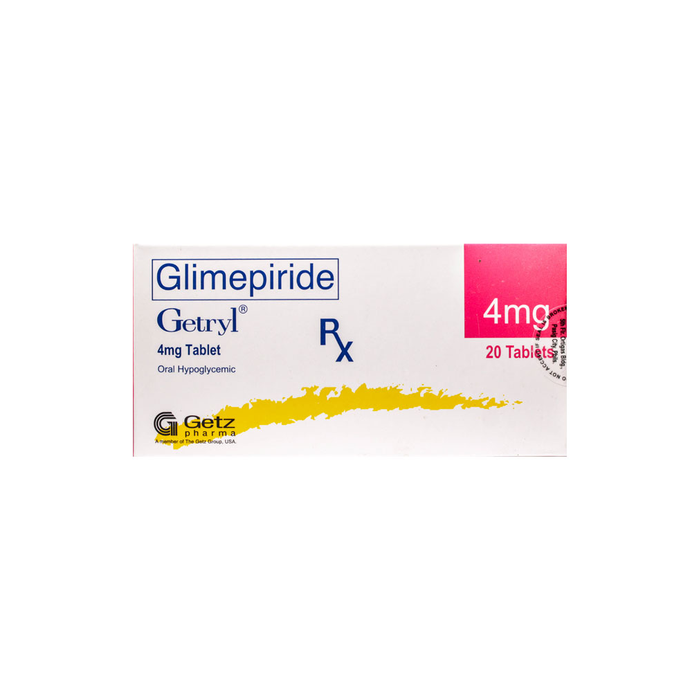 Buy Getryl glimepiride 4mg tablet 20's online with MedsGo. Price - from