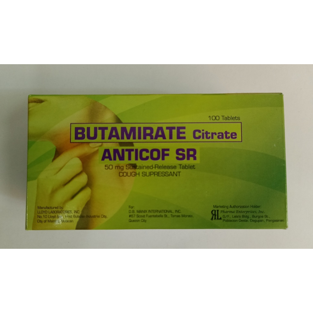 ANTICOF SR Butamirate 50mg Sustained Release Tablet 100's price in the ...