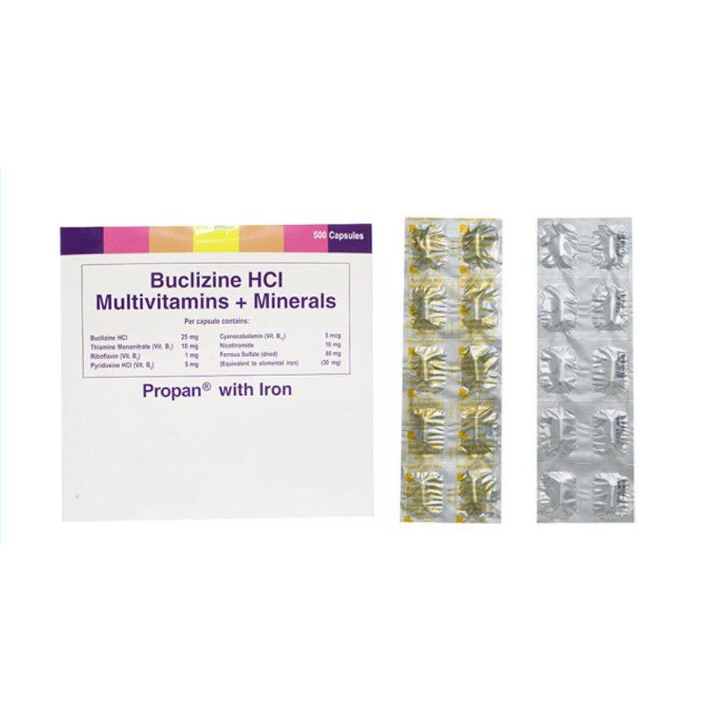 PROPAN WITH IRON Buclizine Hydrochloride / Multivitamins / Minerals ...