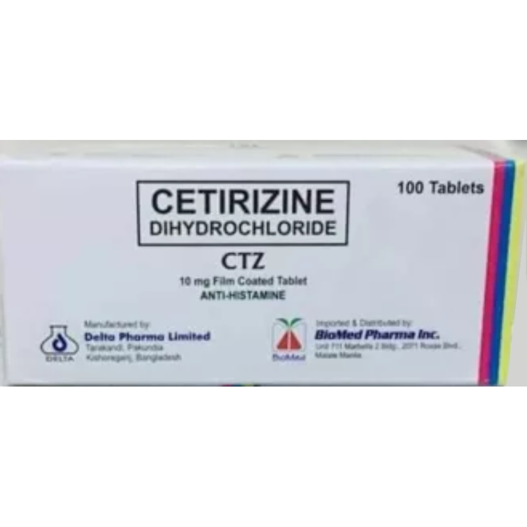 CTZ Cetirizine Dihydrochloride 10mg Film-Coated Tablet 100's price in ...