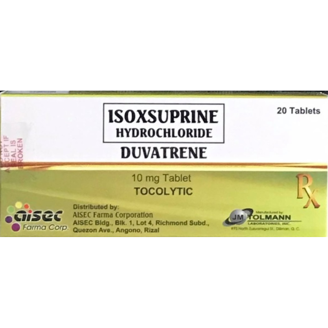 DUVATRENE Isoxsuprine Hydrochloride 10mg Tablet 20's price in the ...