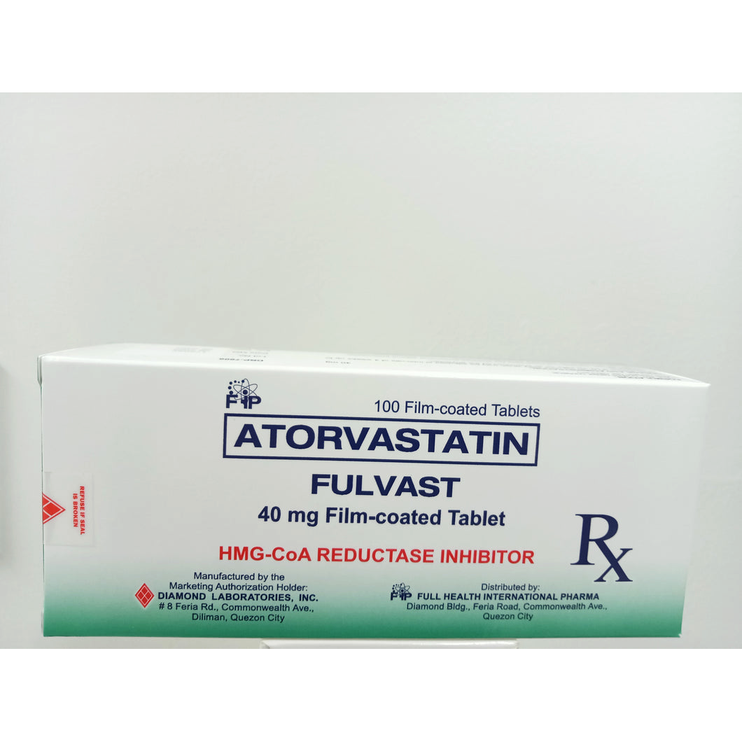 FULVAST Atorvastatin Calcium 40mg Film-Coated Tablet 100's price in the ...