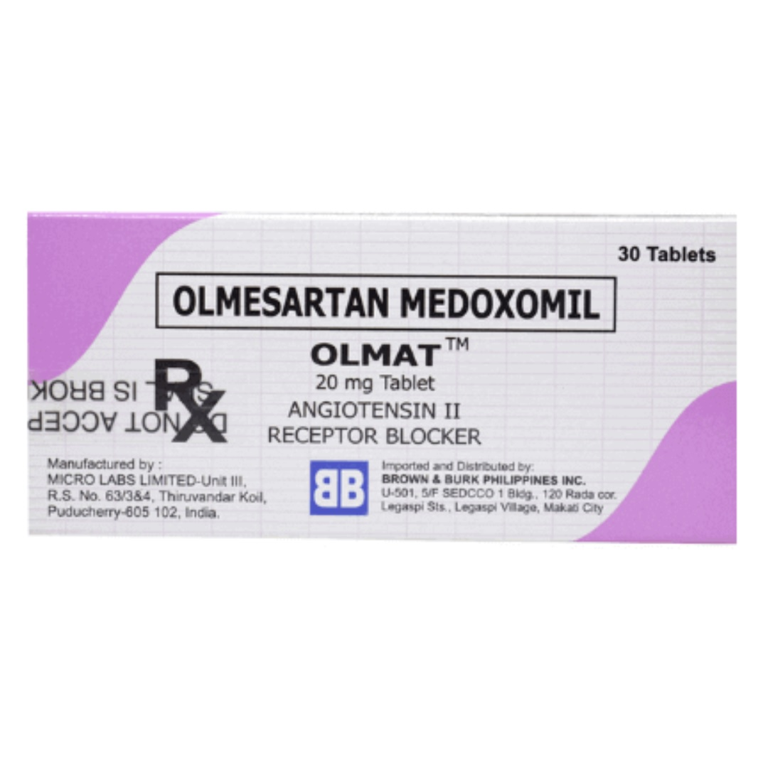 OLMAT Olmesartan Medoxomil 20mg Tablet 30's price in the Philippines ...