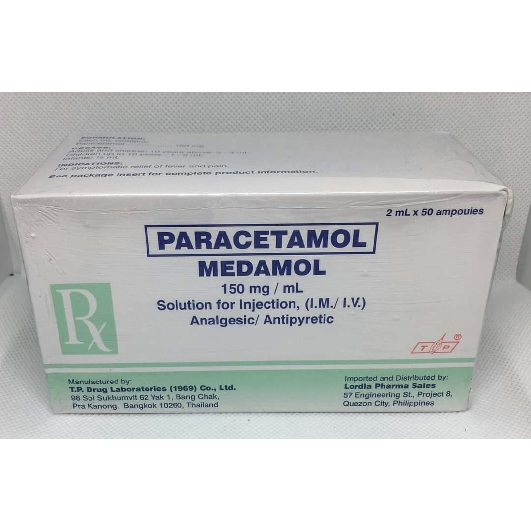 MEDAMOL Paracetamol 150mg / mL Solution for IM/IV Injection 2mL 50's ...