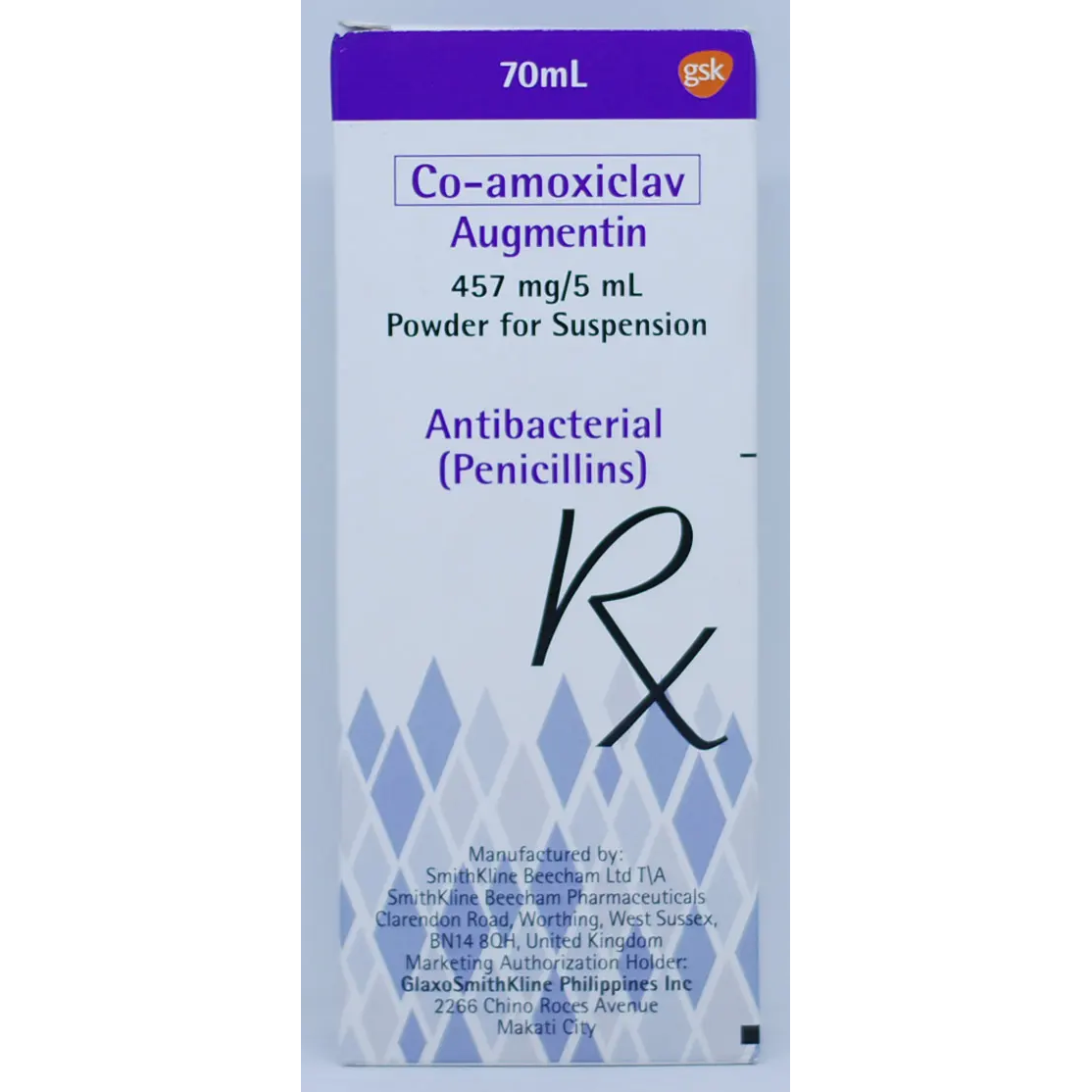 BIOCLAVID Co-Amoxiclav 457mg per 5mL Powder for Oral Suspension 70mL ...