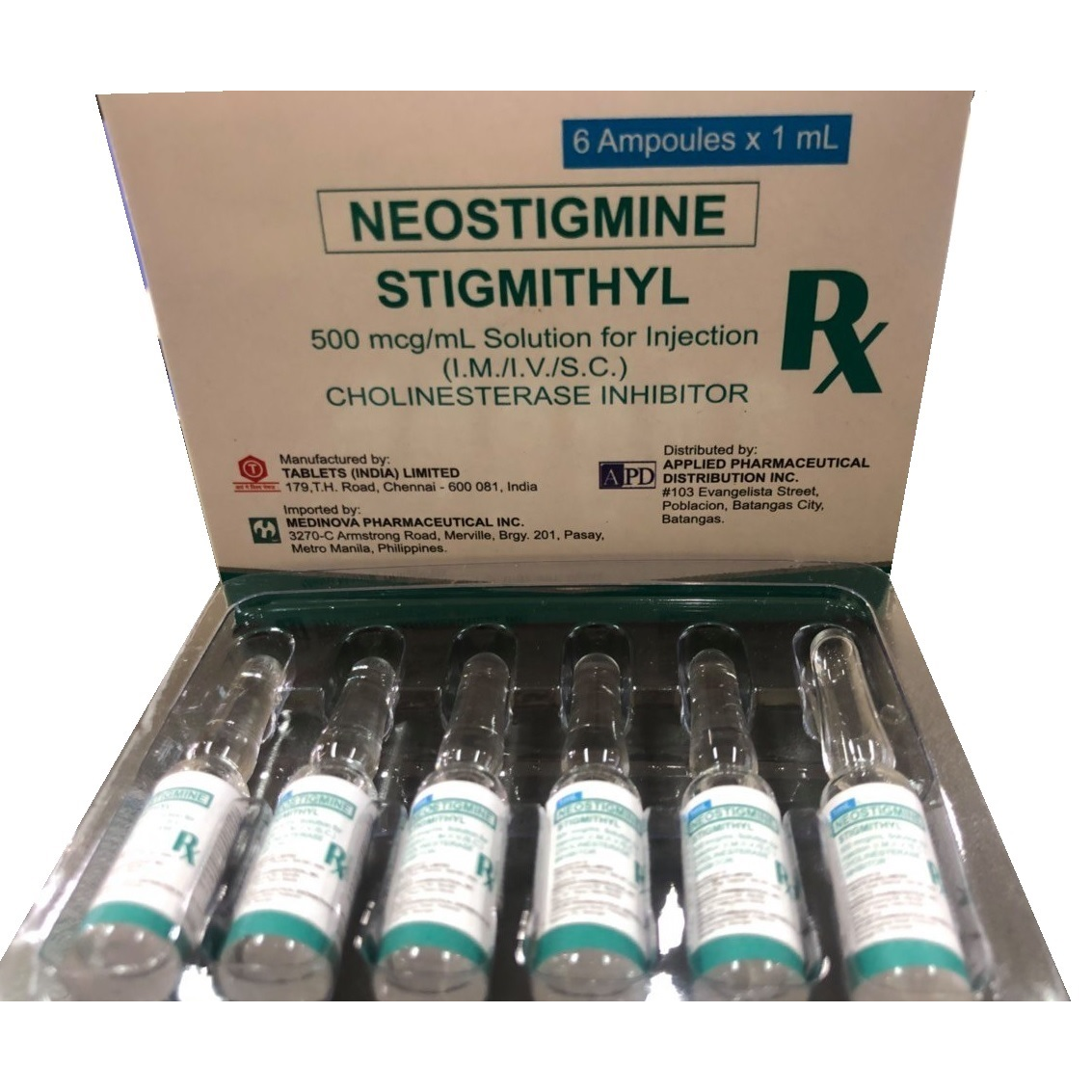 STIGMITHYL Neostigmine Methylsulfate 500mcg / mL Solution for Injection ...
