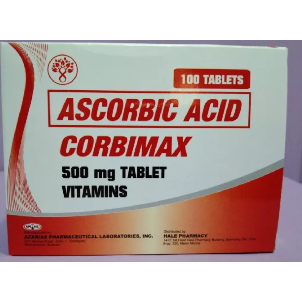 CORBIMAX Ascorbic Acid 500mg Tablet 100's price in the Philippines ...