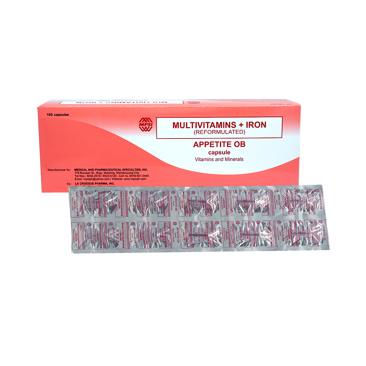 APPETITE OB Multivitamins / Iron (Reformulated) Capsule 1's price in ...