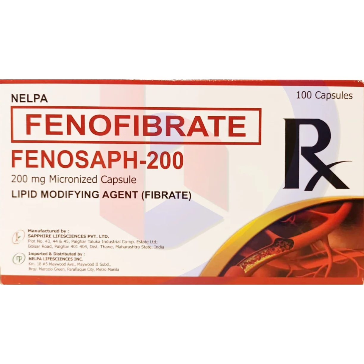 FENOSAPH-200 Fenofibrate 200mg Micronized Capsule 10's price in the ...