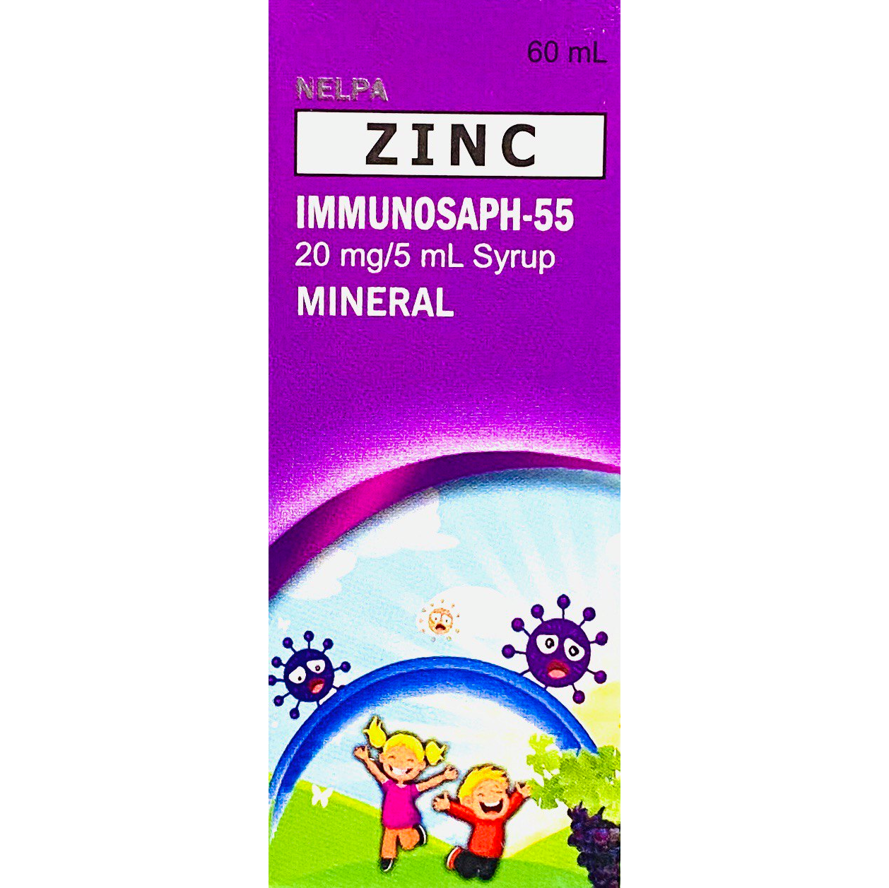 IMMUNOSAPH-55 Zinc 20mg / 5mL Syrup 60mL Grapes price in the ...
