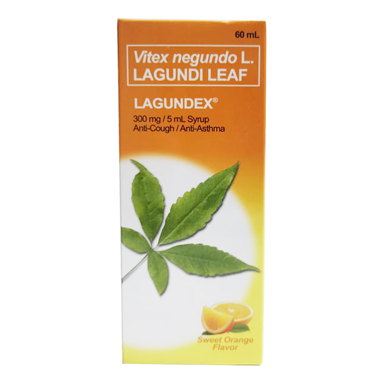 LAGUNDEX Vitex Negundo L. Lagundi Leaf 300mg / 5mL Syrup 60mL Orange ...