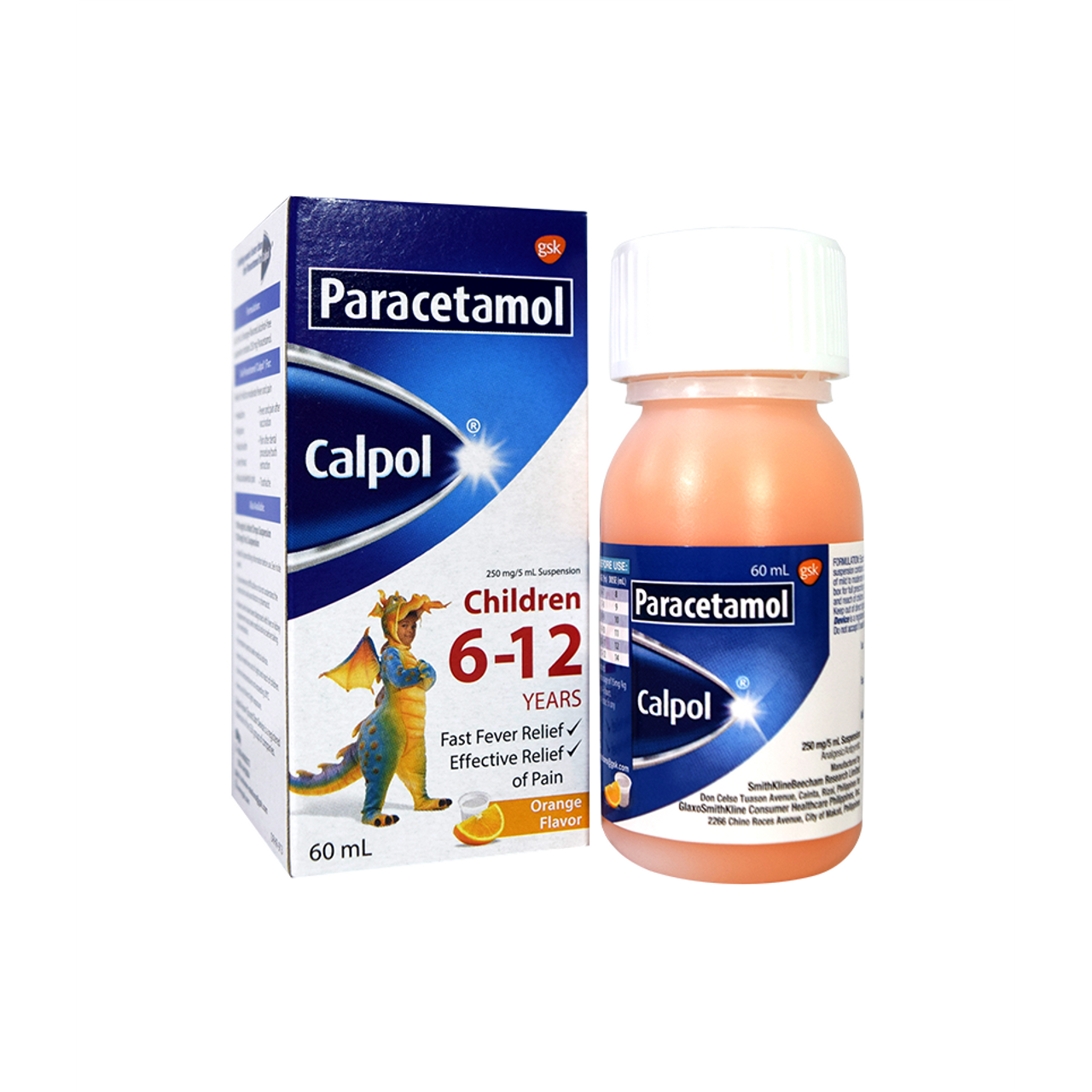 CALPOL Paracetamol 250mg / 5mL Suspension 60mL Orange price in the ...