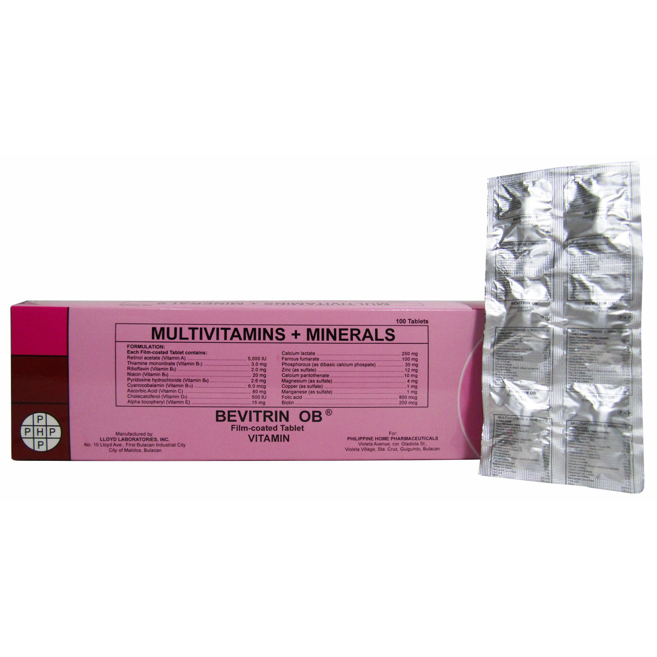 BEVITRIN OB Multivitamins / Minerals Film-Coated Tablet 1's price in ...