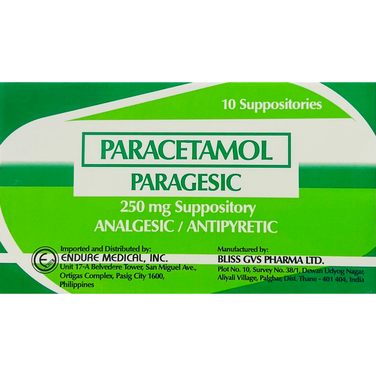 PARAGESIC Paracetamol 250mg Rectal Suppository 10's price in the ...