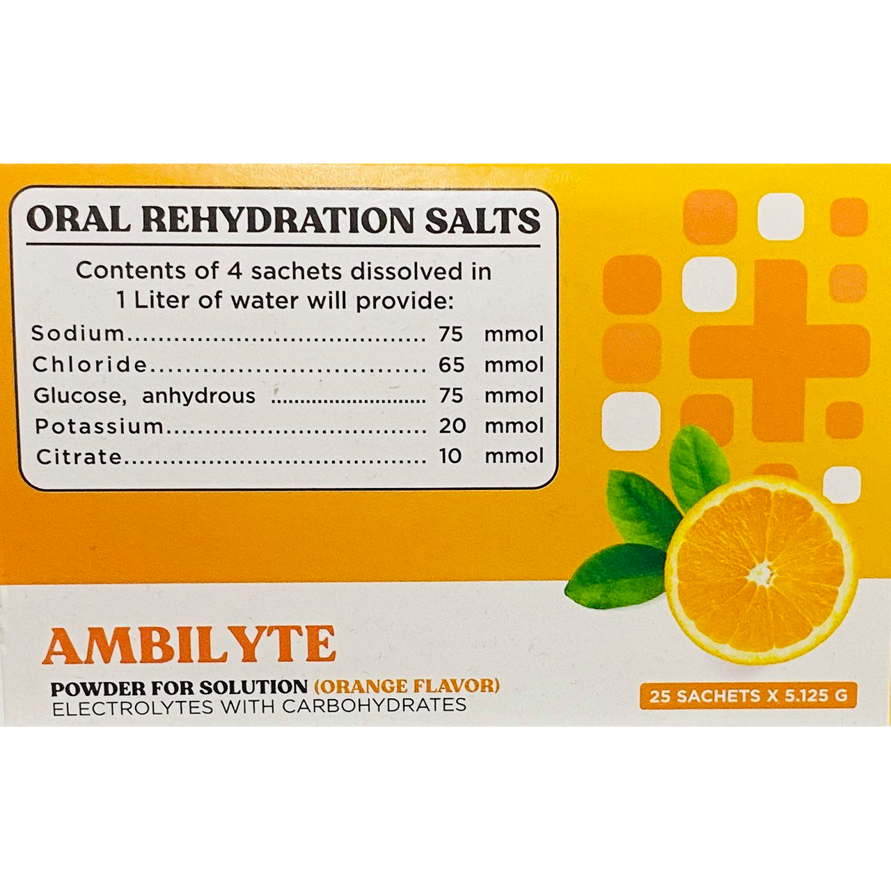 AMBILYTE Oral Rehydration Salts 520mg / 2.7g Powder for Solution 5.125g ...