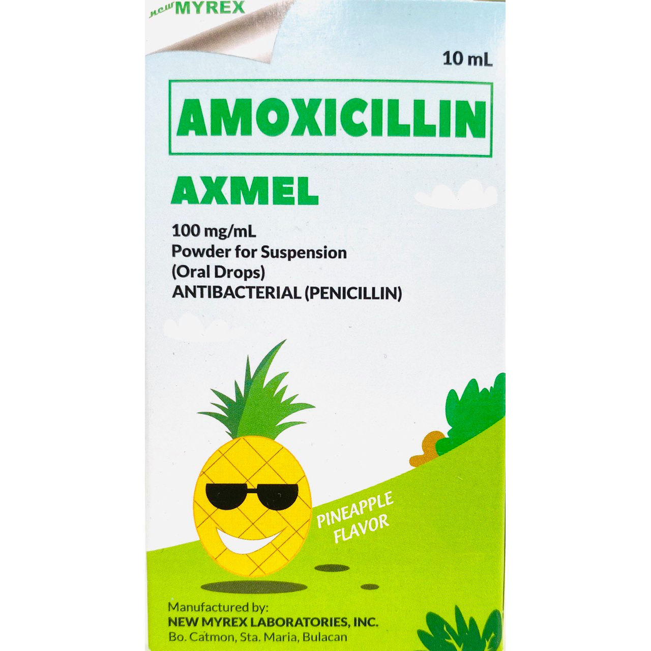 AXMEL Amoxicillin 100mg / mL Powder for Suspension (Oral Drops) 10mL ...