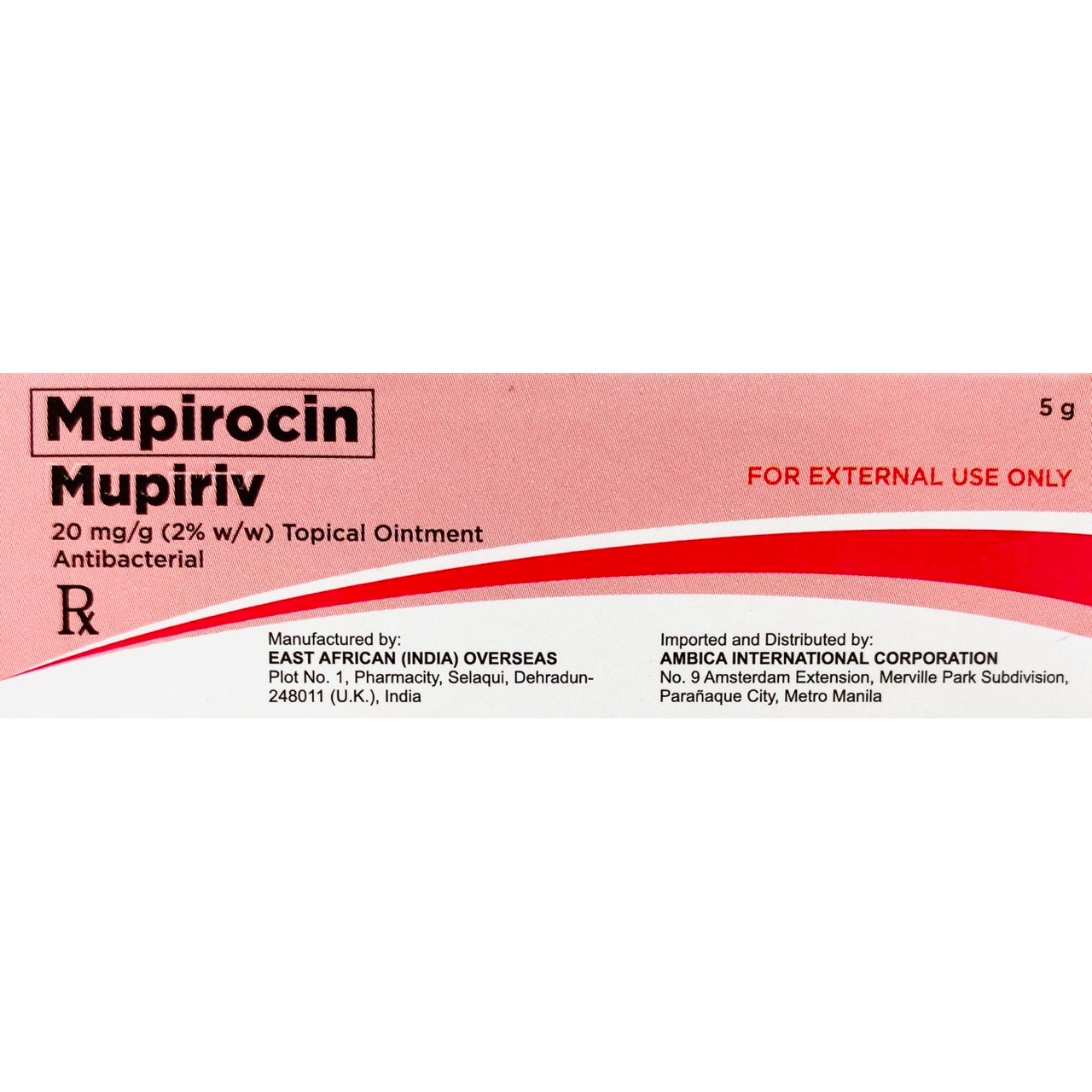 MUPIRIV Mupirocin 20mg / g (2% w/w) Topical Ointment 5g price in the ...
