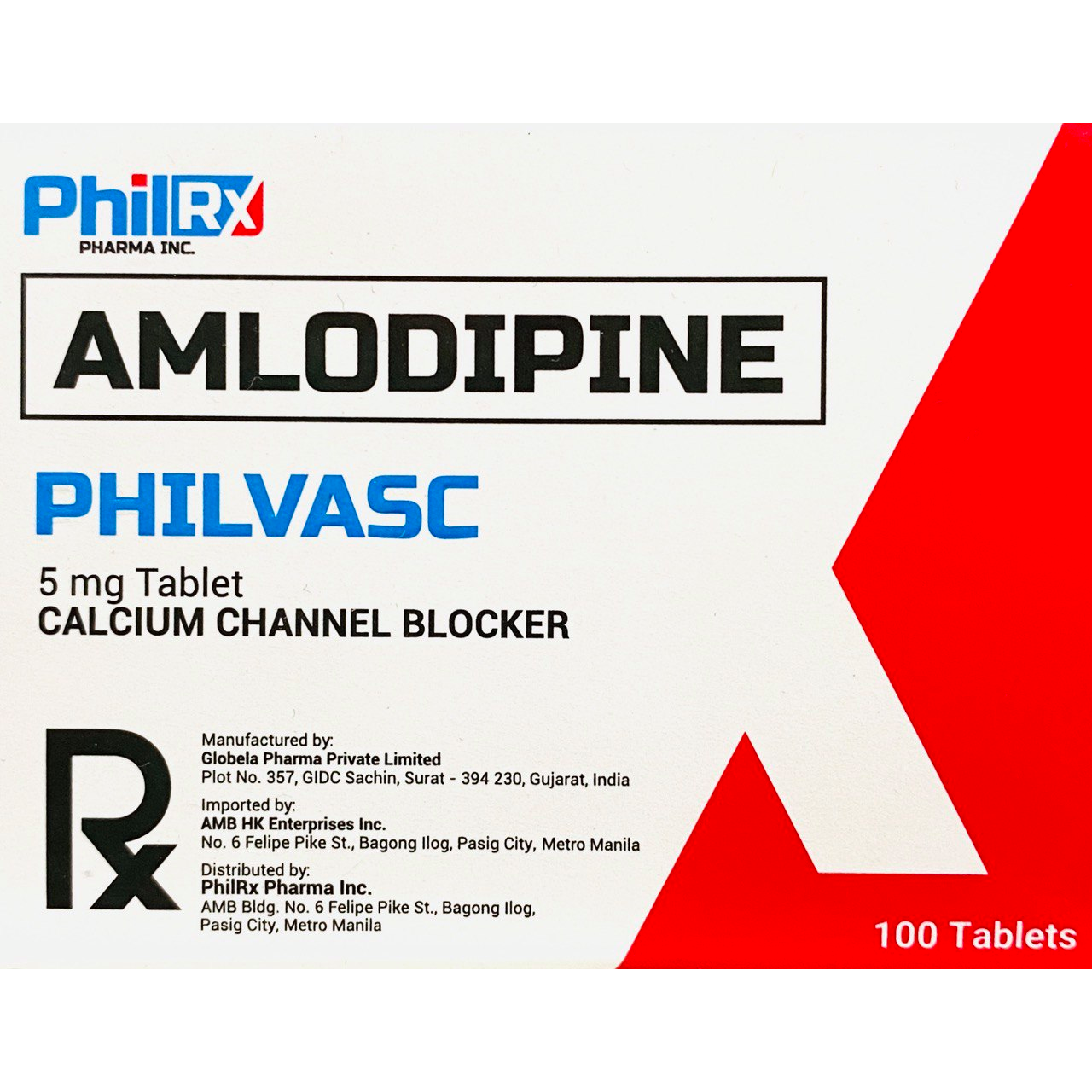 PHILVASC Amlodipine 5mg - 1 Tablet price in the Philippines | MedsGo ...