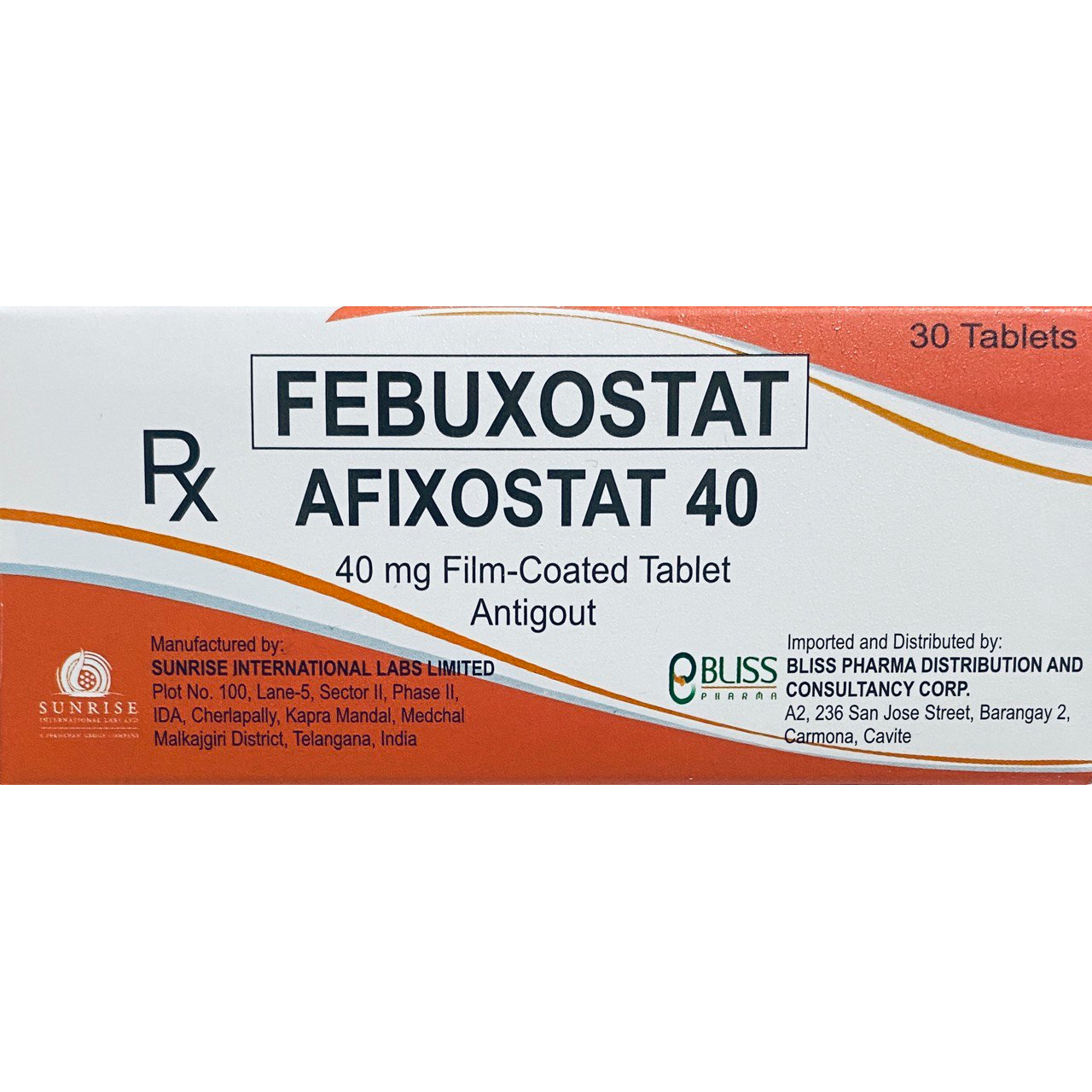 AFIXOSTAT Febuxostat 40mg Film-Coated Tablet 1's price in the ...