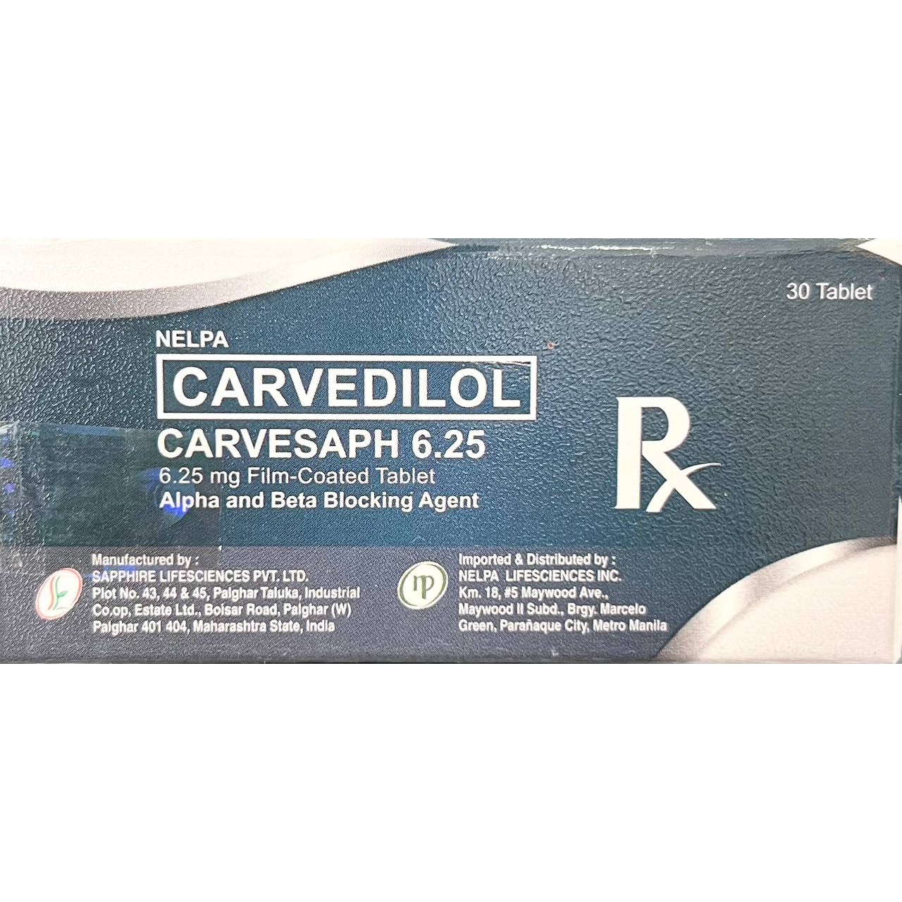 CARVESAPH 6.25 Carvedilol 6.25mg Tablet 1's price in the Philippines ...