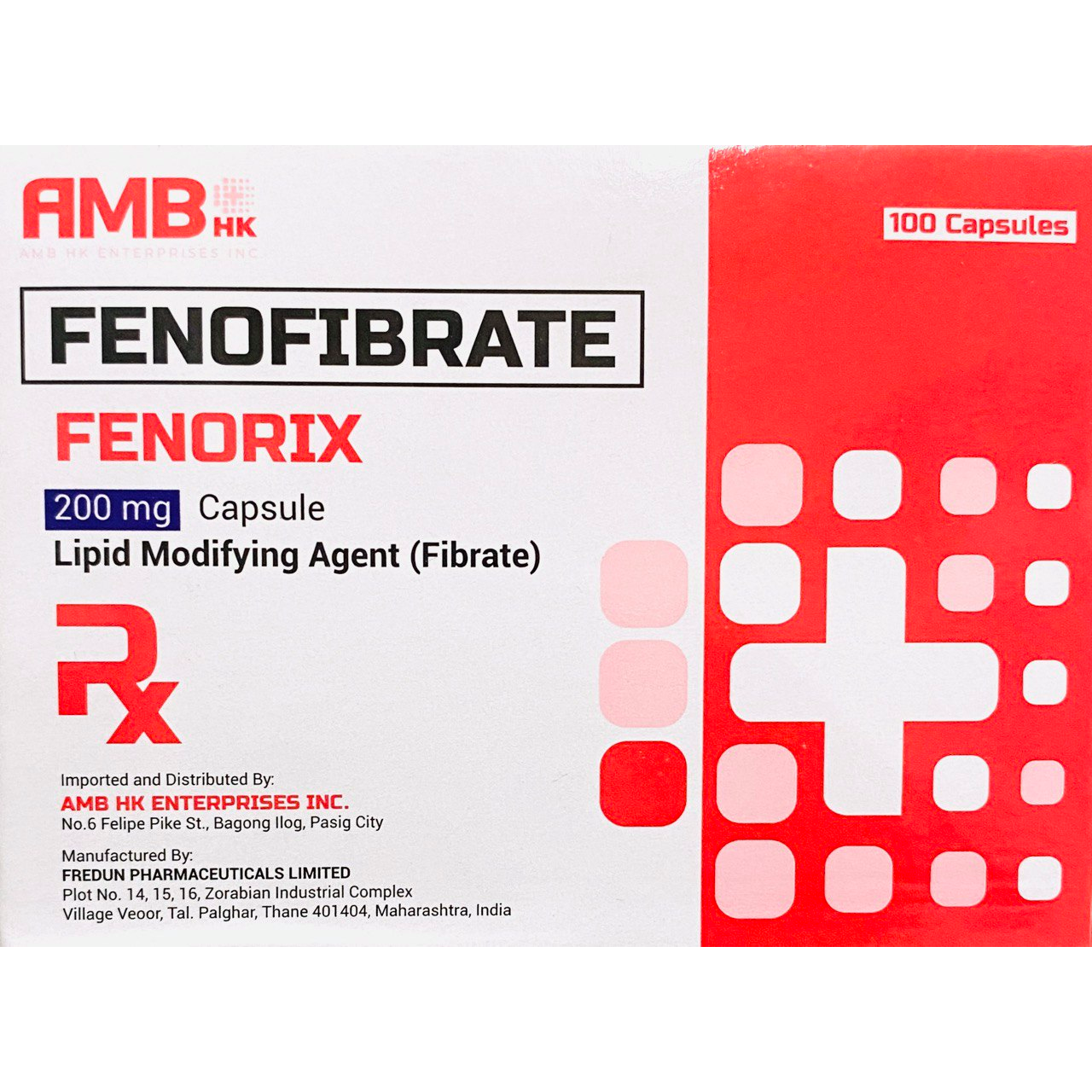 FENORIX Fenofibrate 200mg Capsule 1's price in the Philippines | MedsGo ...
