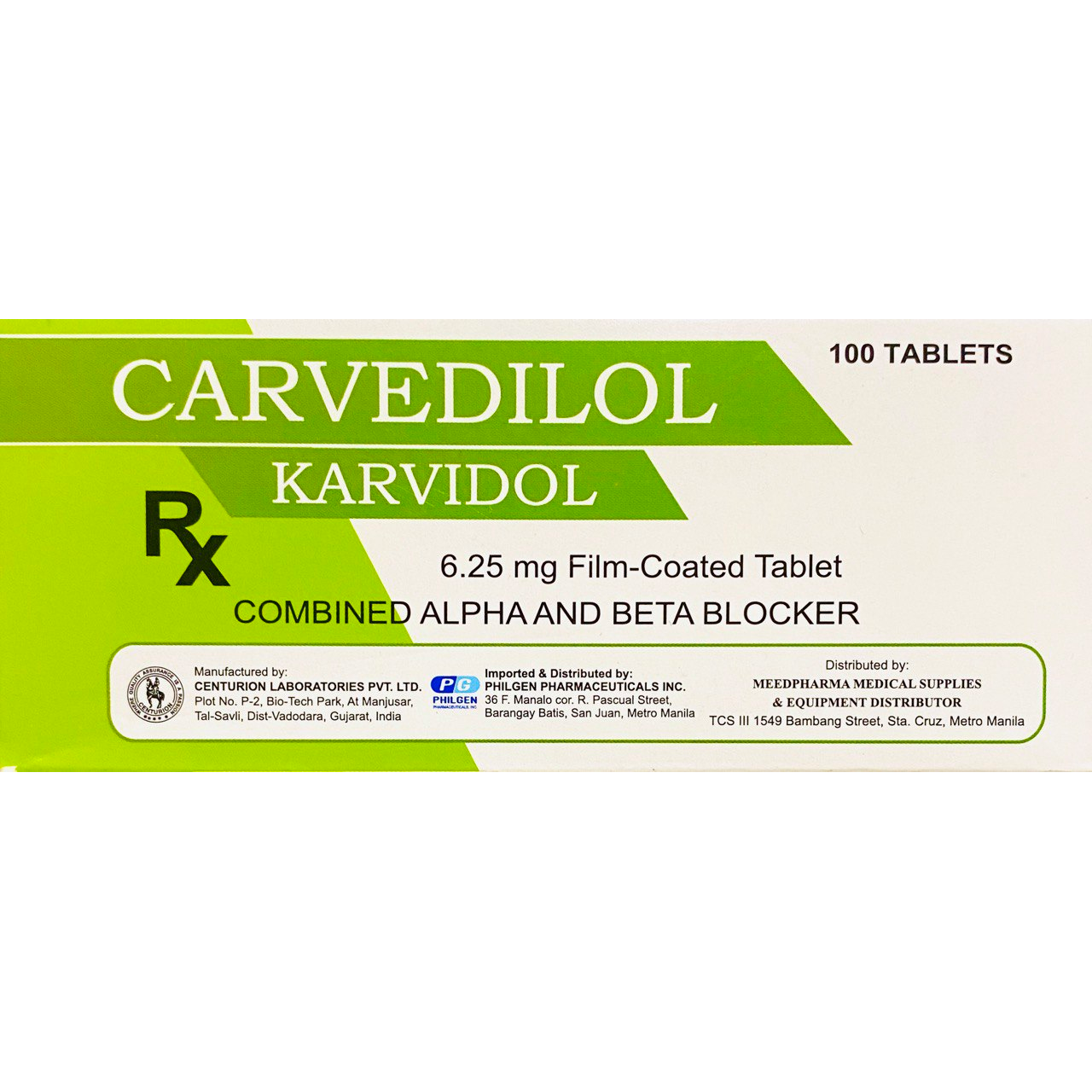 KARVIDOL Carvedilol 6.25mg - 1 Tablet price in the Philippines | MedsGo ...