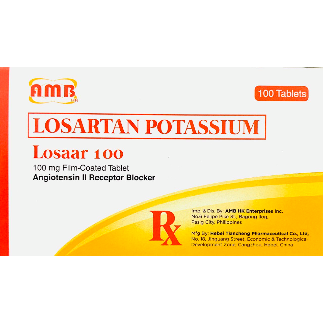 LOSAAR 100 Losartan Potassium 100mg Film-Coated Tablet 100's price in ...