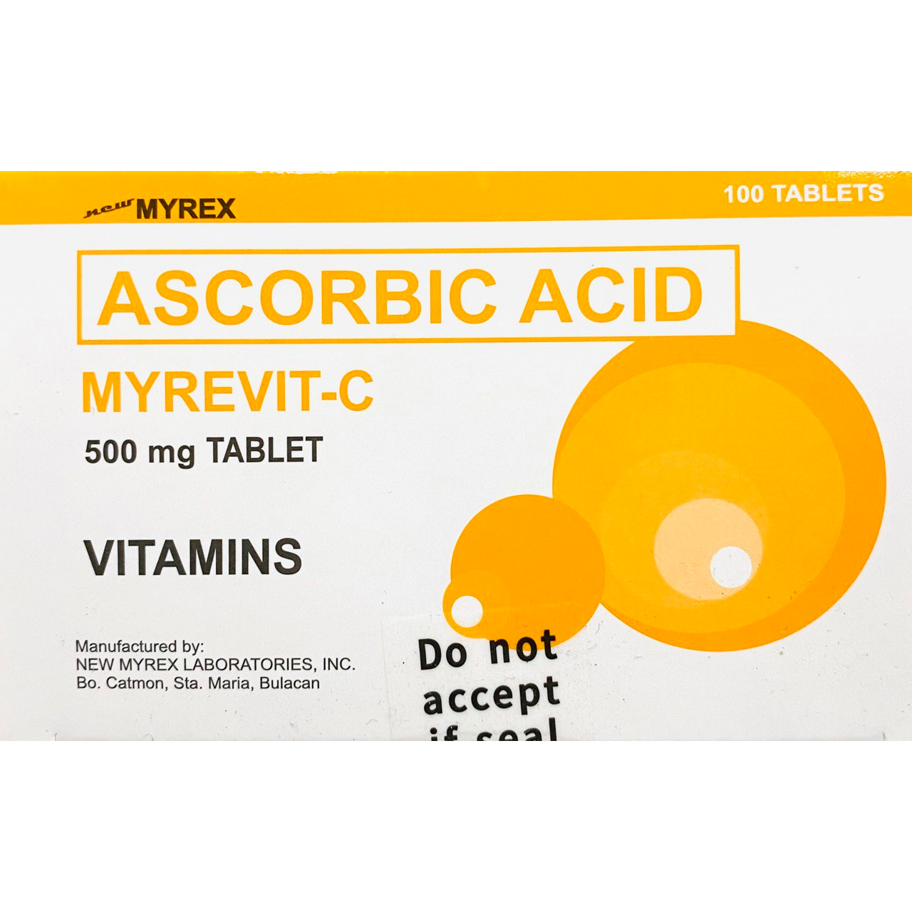 MYREVIT-C Ascorbic Acid 500mg - 1 Tablet price in the Philippines | MedsGo Pharmacy