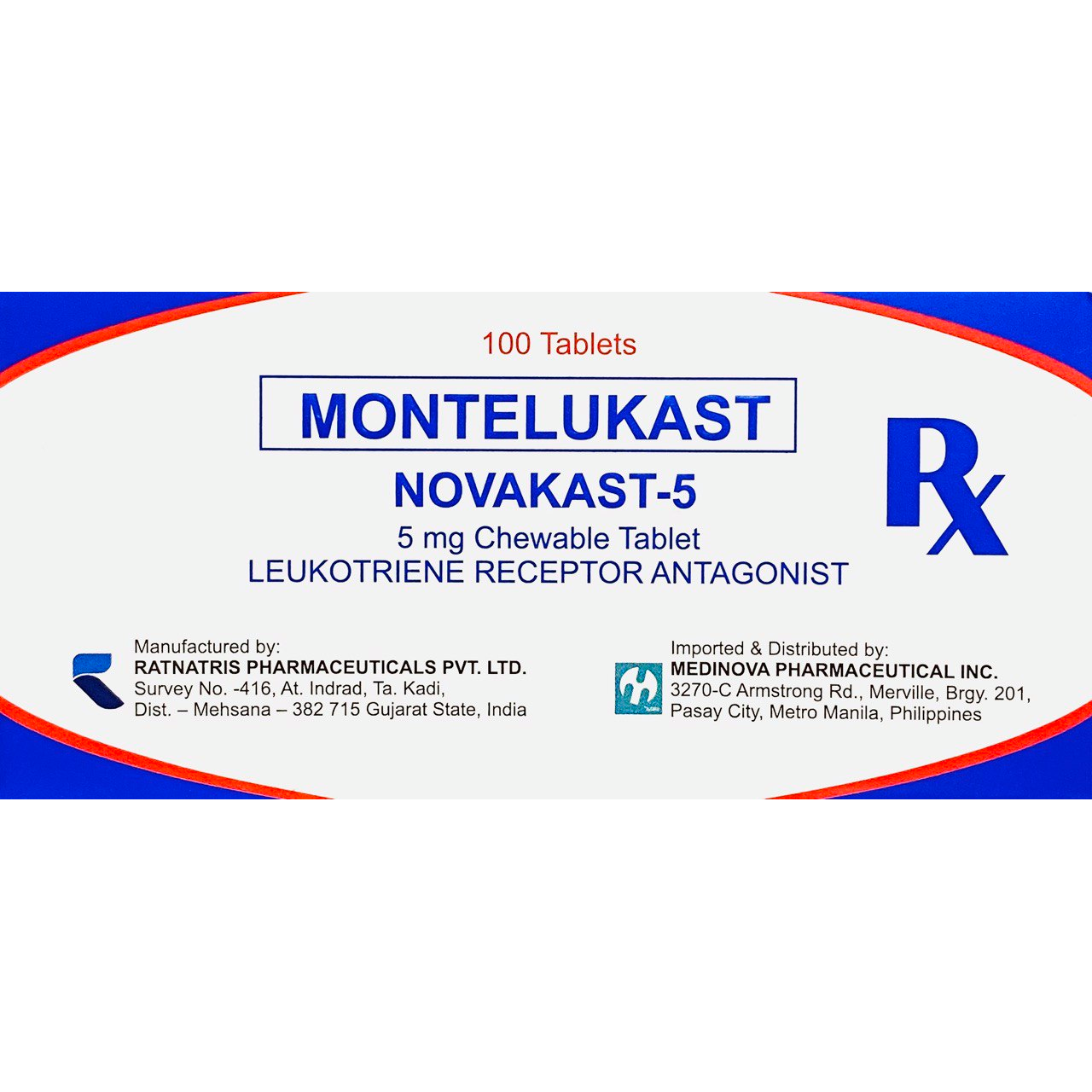 NOVAKAST-5 Montelukast 5mg Chewable Tablet 1's price in the Philippines ...