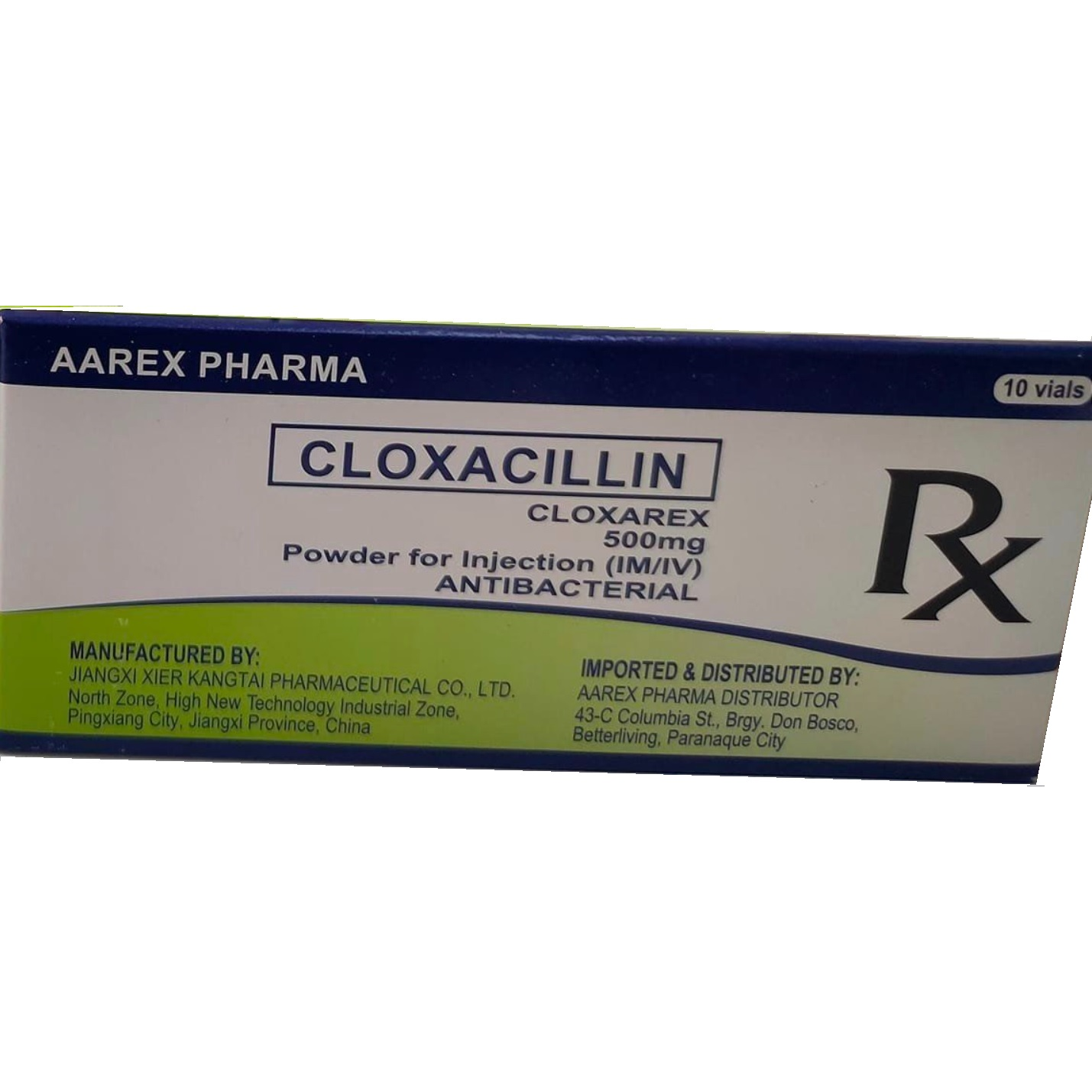 CLOXAREX Cloxacillin 500mg Powder for IM/IV Injection 10mL 10's price ...