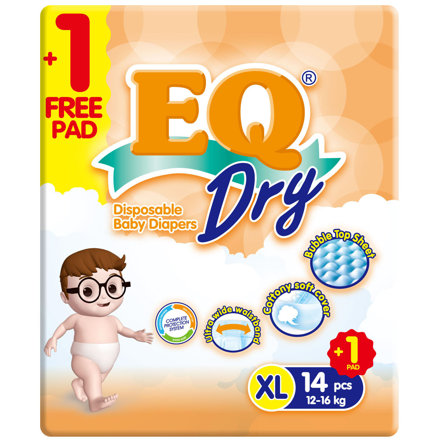 EQ Dry Disposable Baby Diapers XL 14's price in the Philippines ...