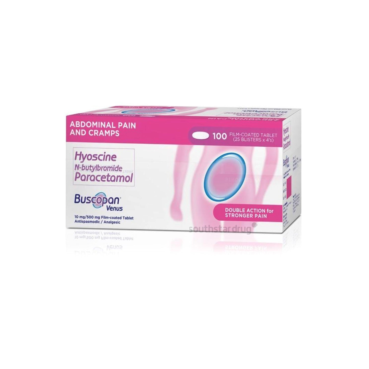 BUSCOPAN VENUS Hyoscine-N-Butylbromide / Paracetamol 10mg / 500mg Film ...