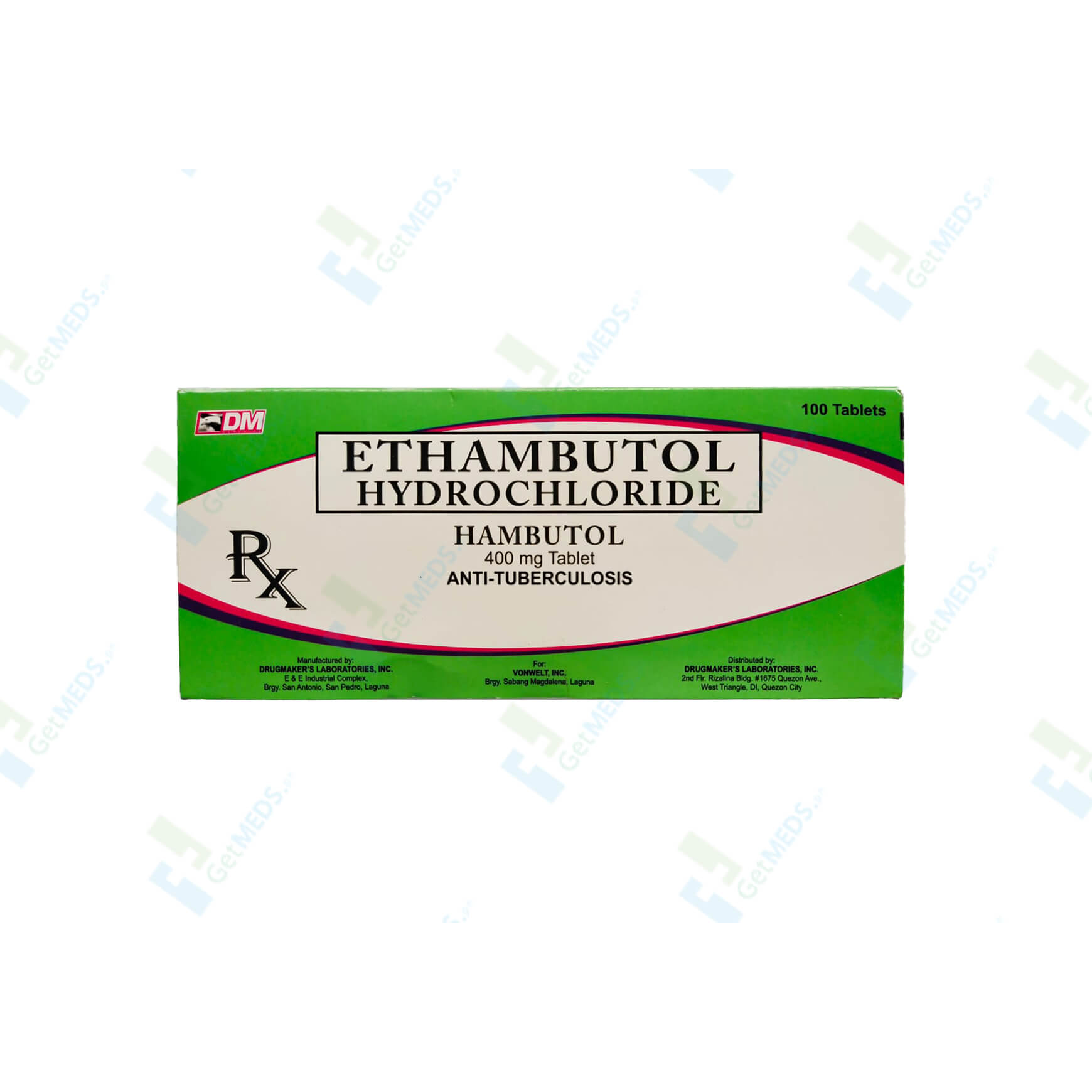 HAMBUTOL Ethambutol Hydrochloride 400mg Tablet 100's price in the ...