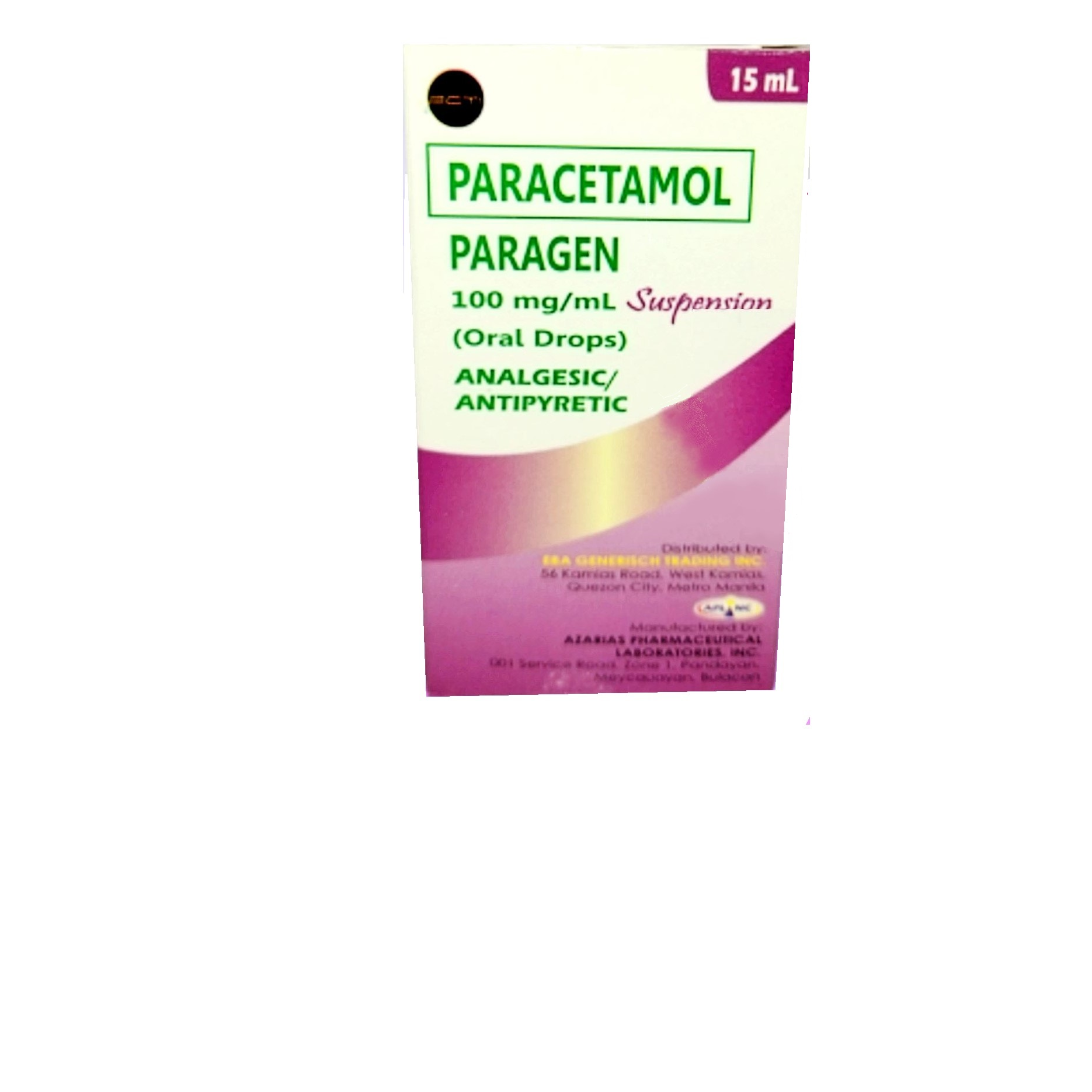 PARAGEN Paracetamol 100mg / mL Suspension (Oral Drops) 15mL price in ...