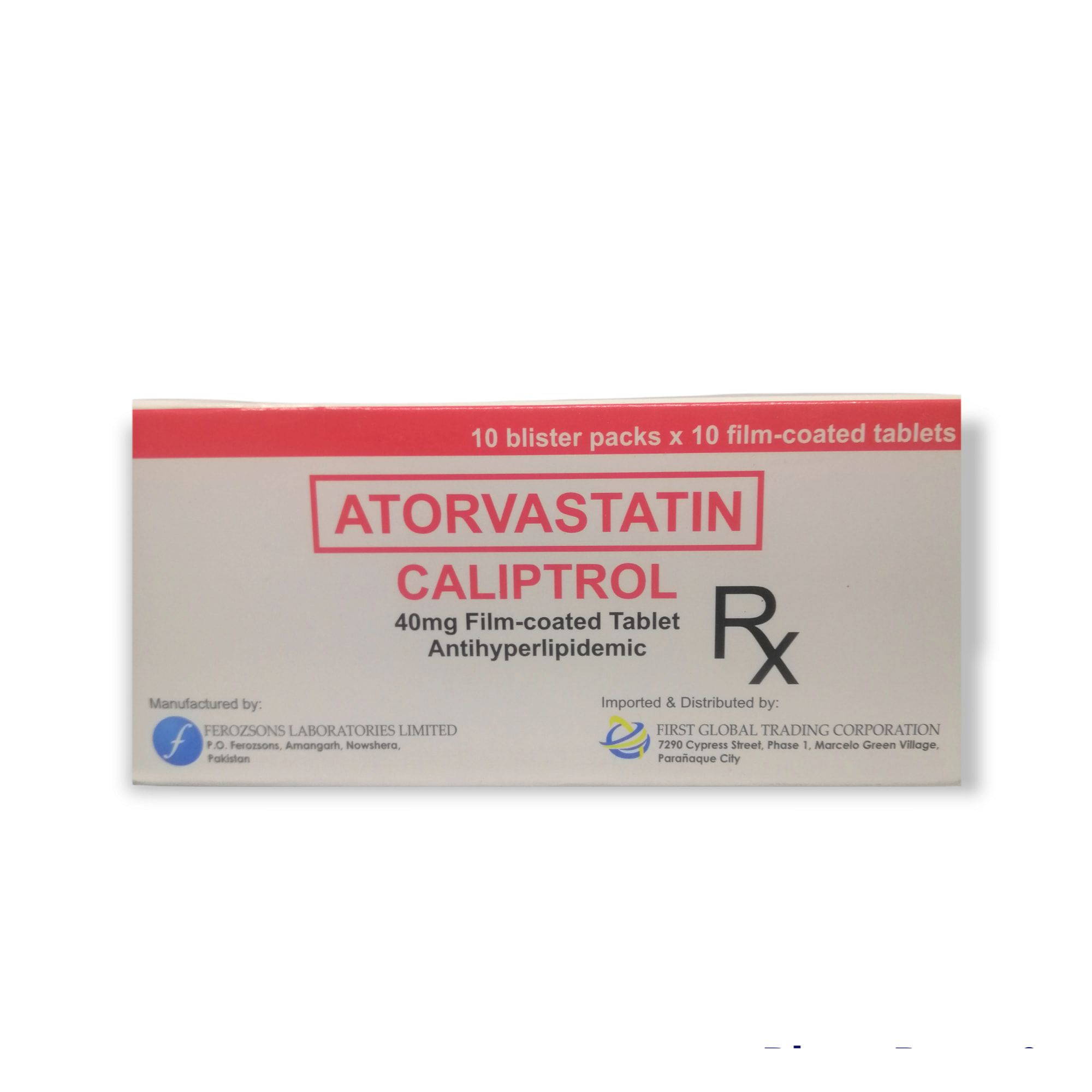CALIPTROL Atorvastatin 40mg Film-Coated Tablet 100's price in the ...