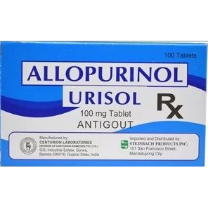 URISOL Allopurinol 100mg Tablet 100's price in the Philippines | MedsGo Pharmacy