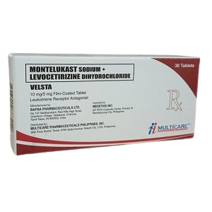 VELSTA Montelukast Sodium / Levocetirizine Dihydrochloride 10mg / 5mg ...