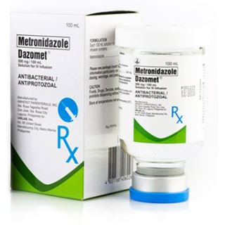 DAZOMET Metronidazole 500mg / 100mL Solution for IV Infusion 100mL 1's ...