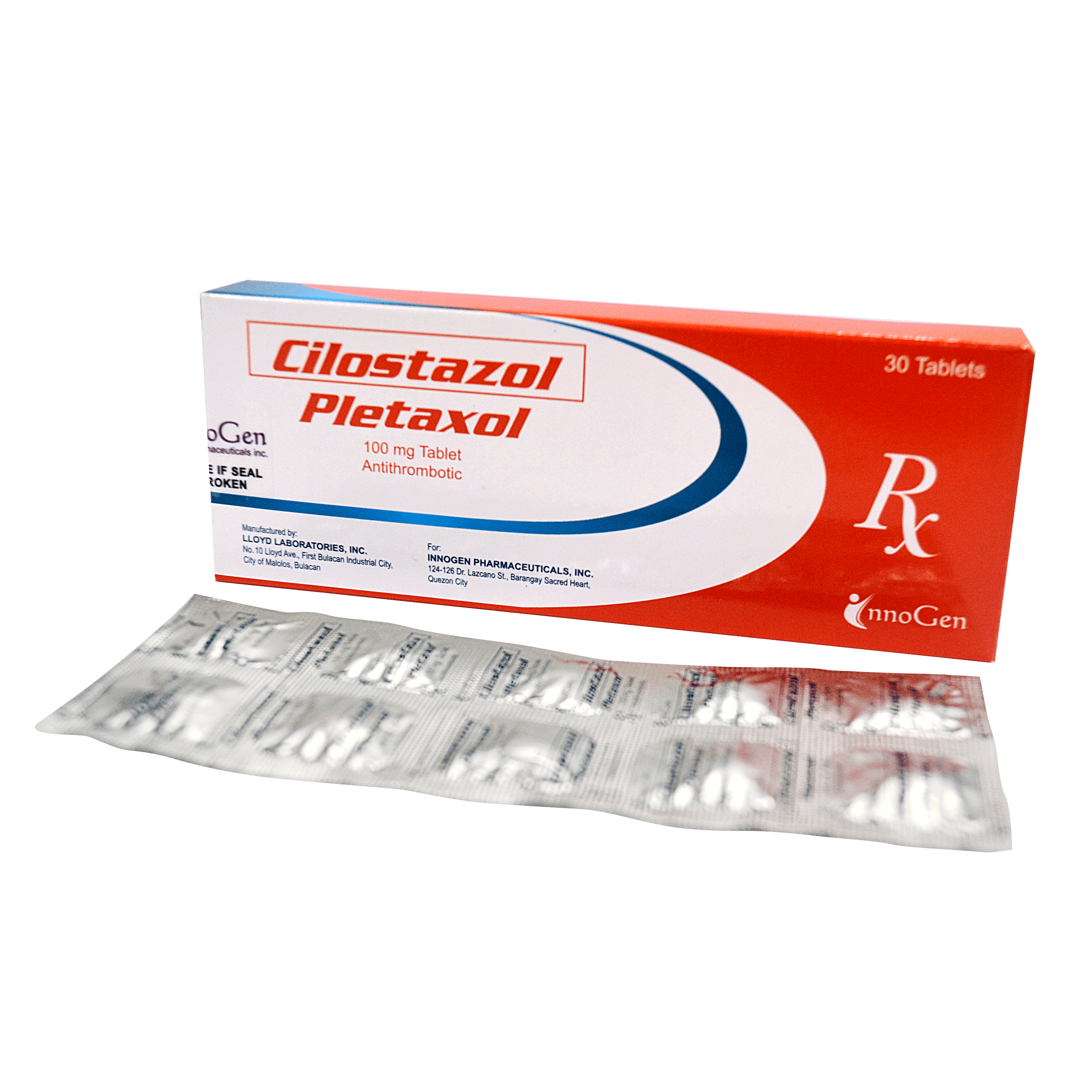 PLETAXOL Cilostazol 100mg Tablet 30's price in the Philippines | MedsGo ...