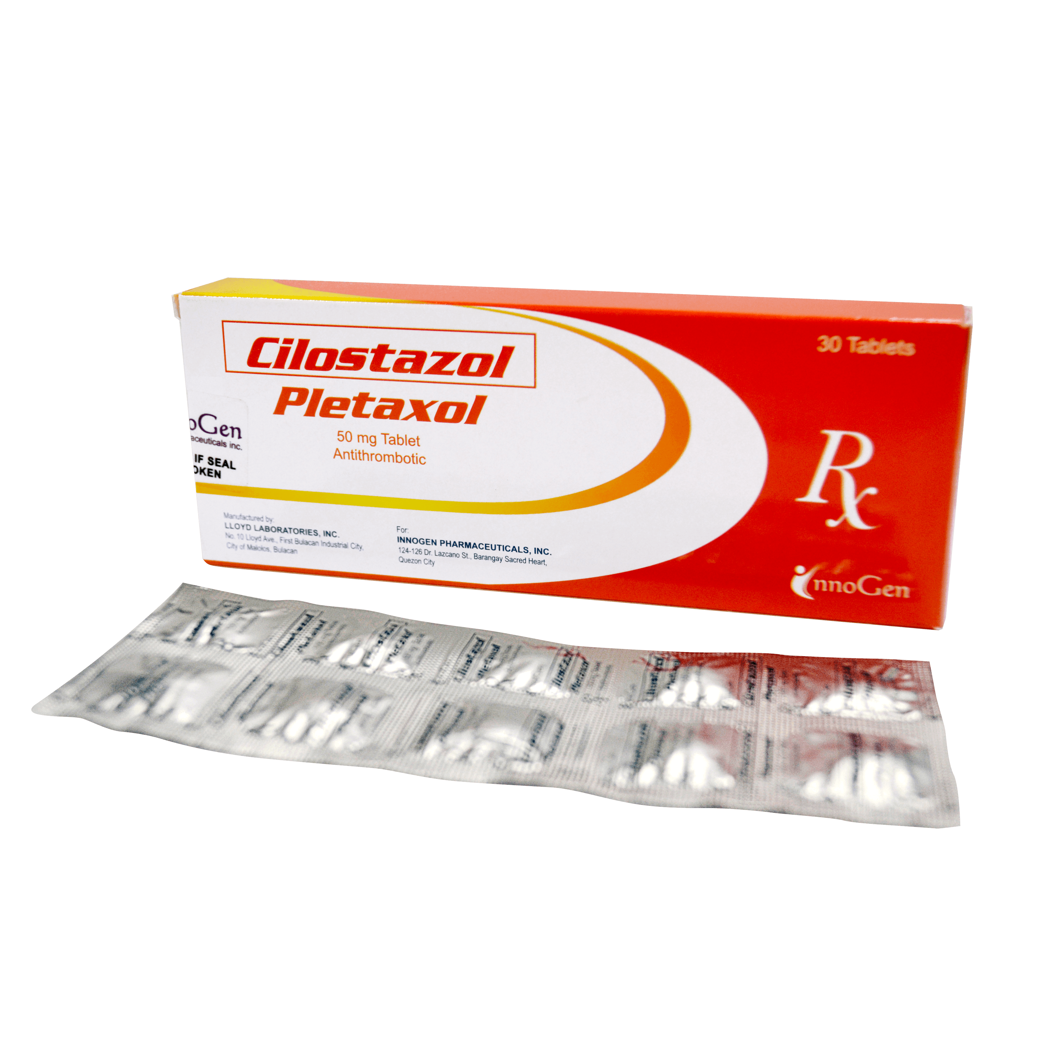 PLETAXOL Cilostazol 50mg Tablet 30's price in the Philippines | MedsGo ...